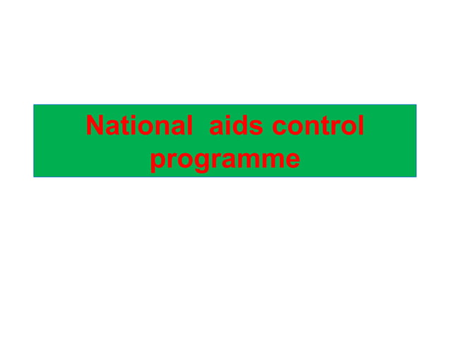 National aids control programme | PPT