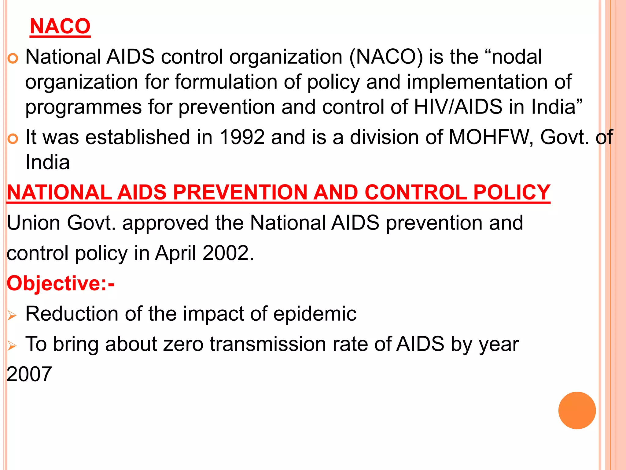 National aids control programme | PPTX