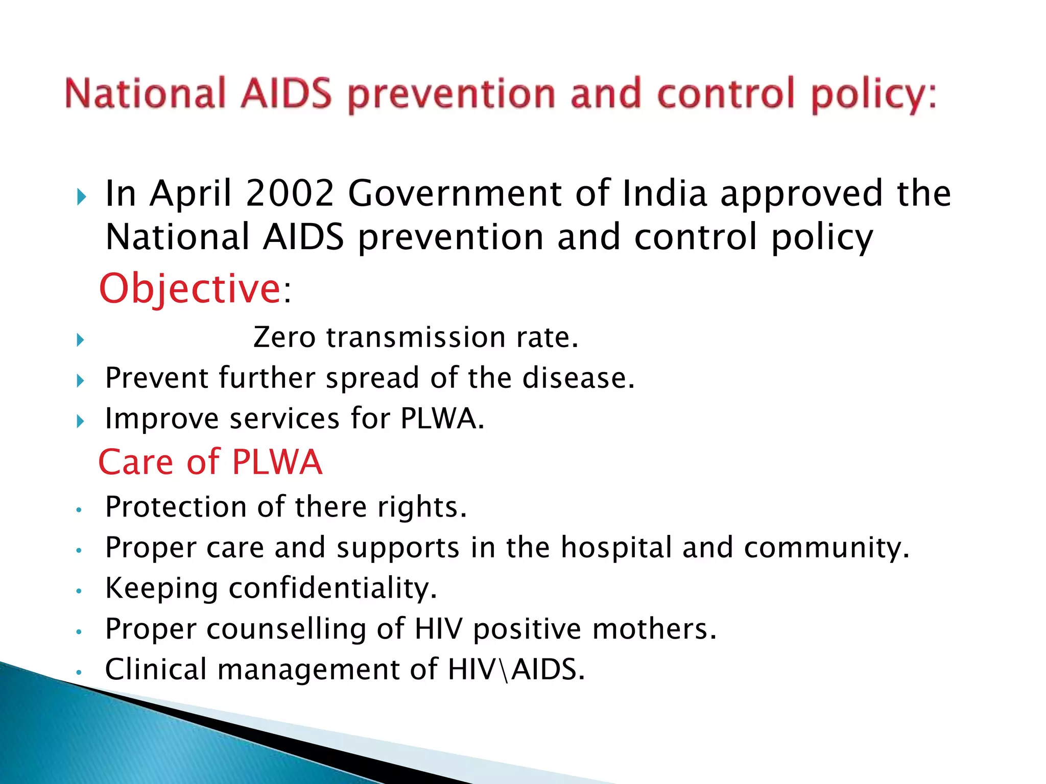 National AIDS control programme ppt | PPTX