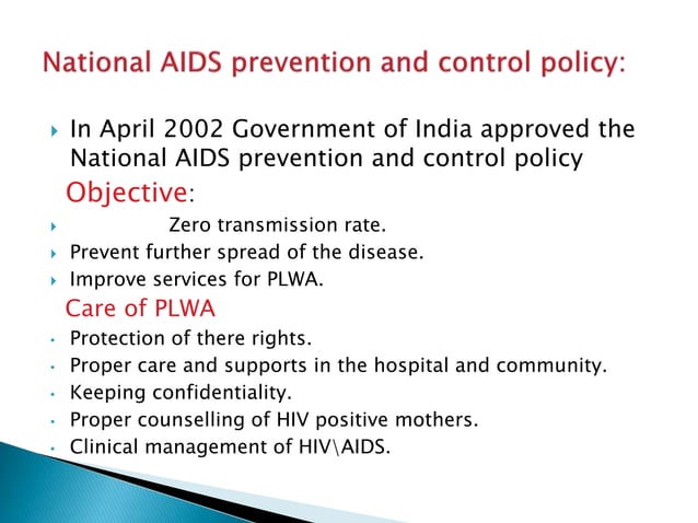 National AIDS control programme ppt | PPTX