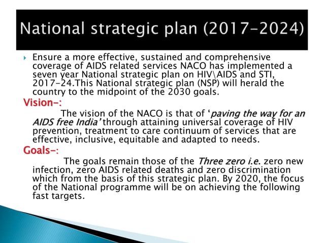National AIDS control programme ppt | PPTX