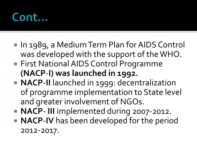 National AIDS Control Programme NACP | PPTX