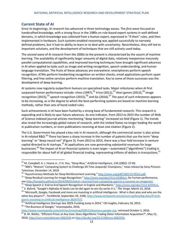 NATIONAL ARTIFICIAL INTELLIGENCE RESEARCH AND DEVELOPMENT STRATEGIC PLAN | PDF