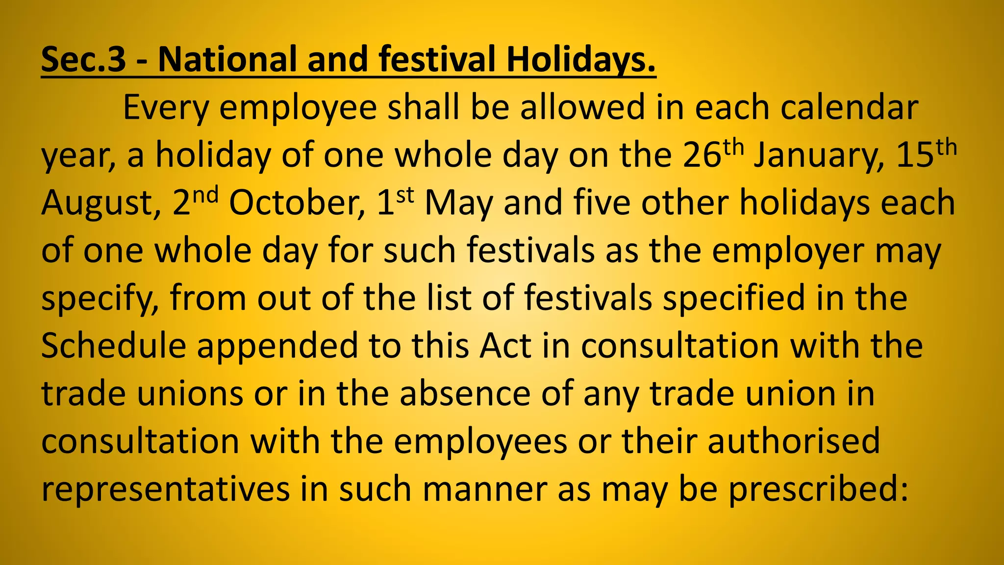 National and festival act 1963 | PPTX