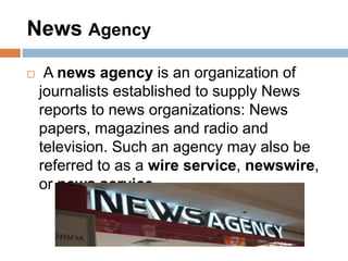 National and global news agencies | PPTX