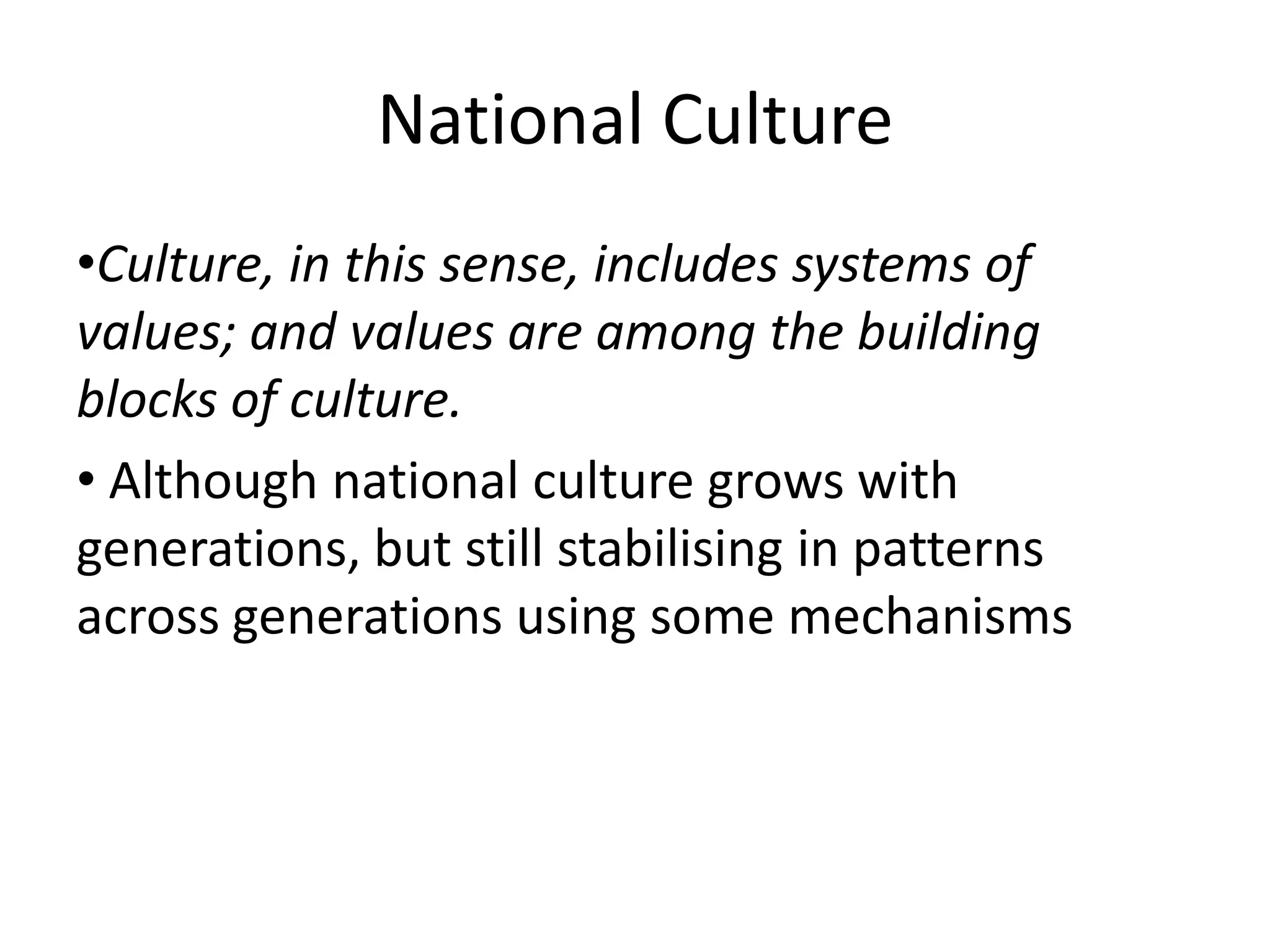 National and Organisational Culture | PPTX