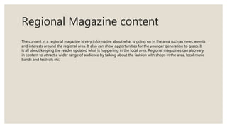 National and regional magazines | PPT