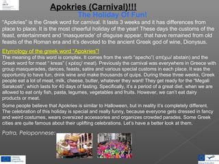 National and religious holidays of greece | PPT