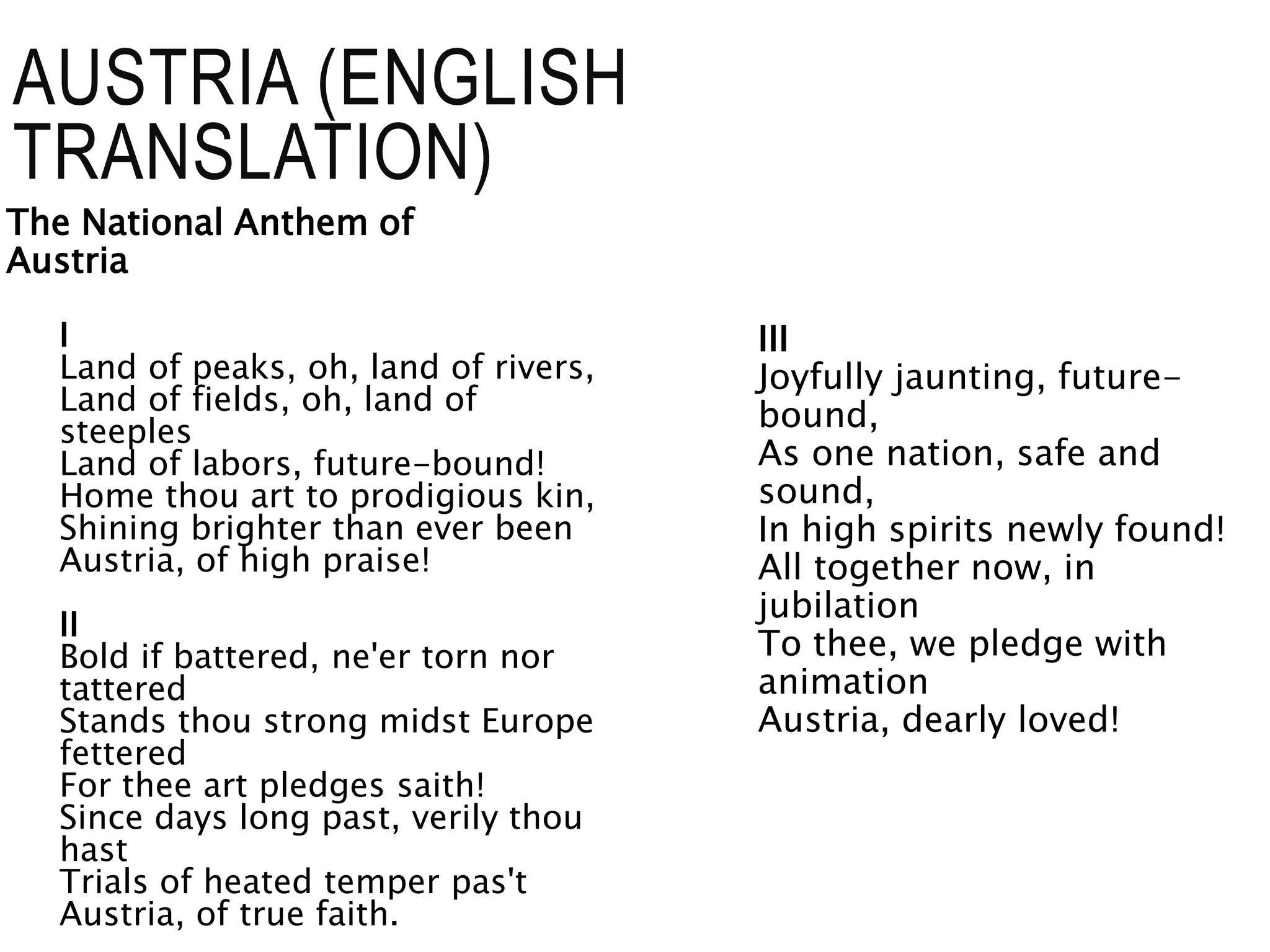 NATIONAL ANTHEMS OF EUROPE (National anthems of countries in Europe) | PPTX