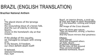 NATIONAL ANTHEMS OF SOUTH AMERICA (National anthems of countries in ...