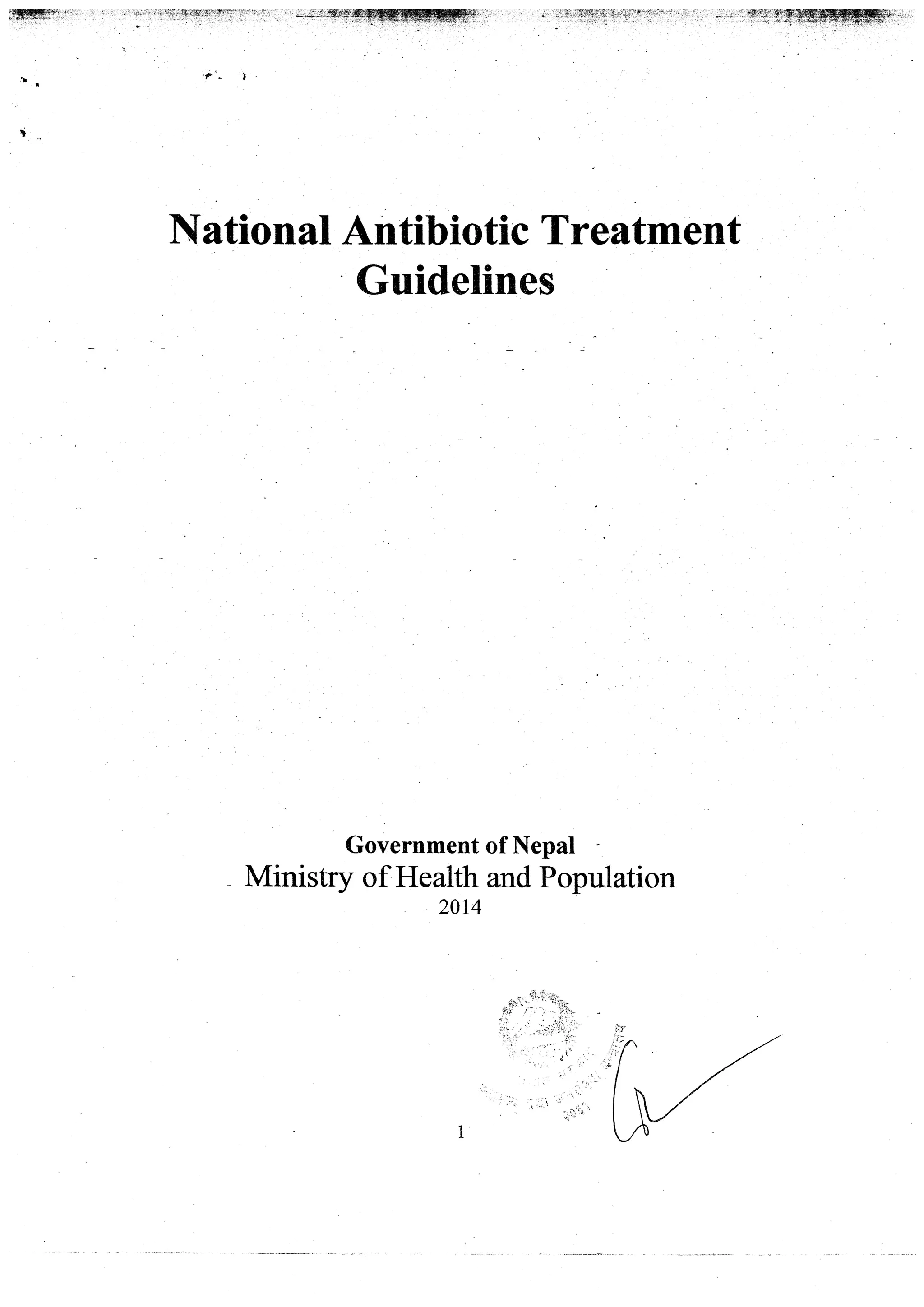 National antibiotic treatment guidelines 2014 | PDF