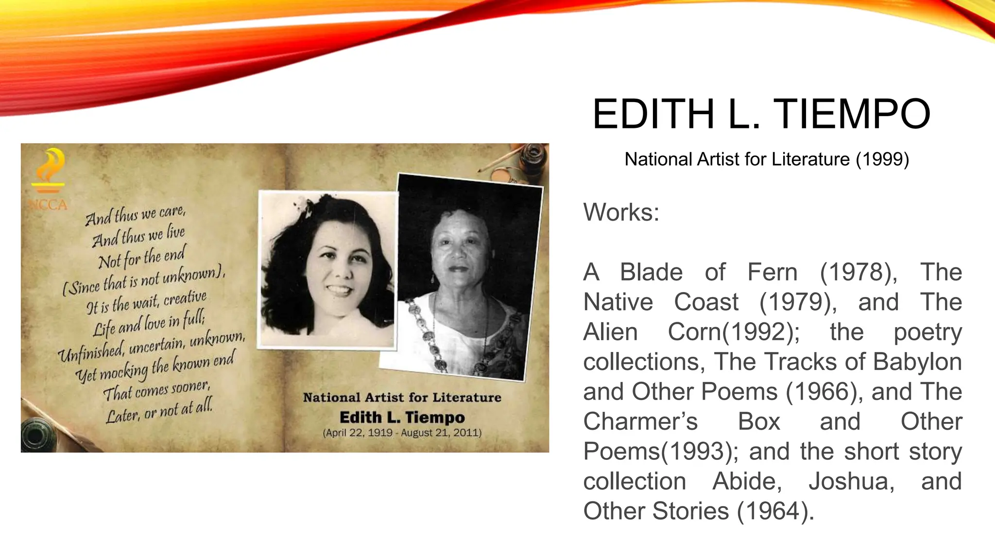 National Artist of the philippines literature | PPTX