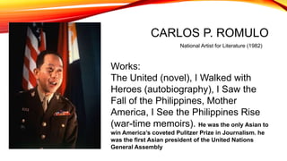 National Artist of the philippines literature | PPTX