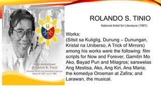 National Artist of the philippines literature | PPTX