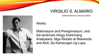 National Artist of the philippines literature | PPTX