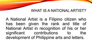 National Artist of the philippines literature | PPTX