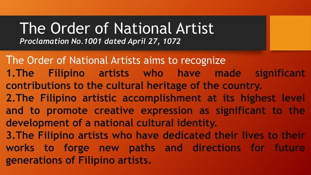 National Artists of the Philippines.pptx | Design | Fine Art
