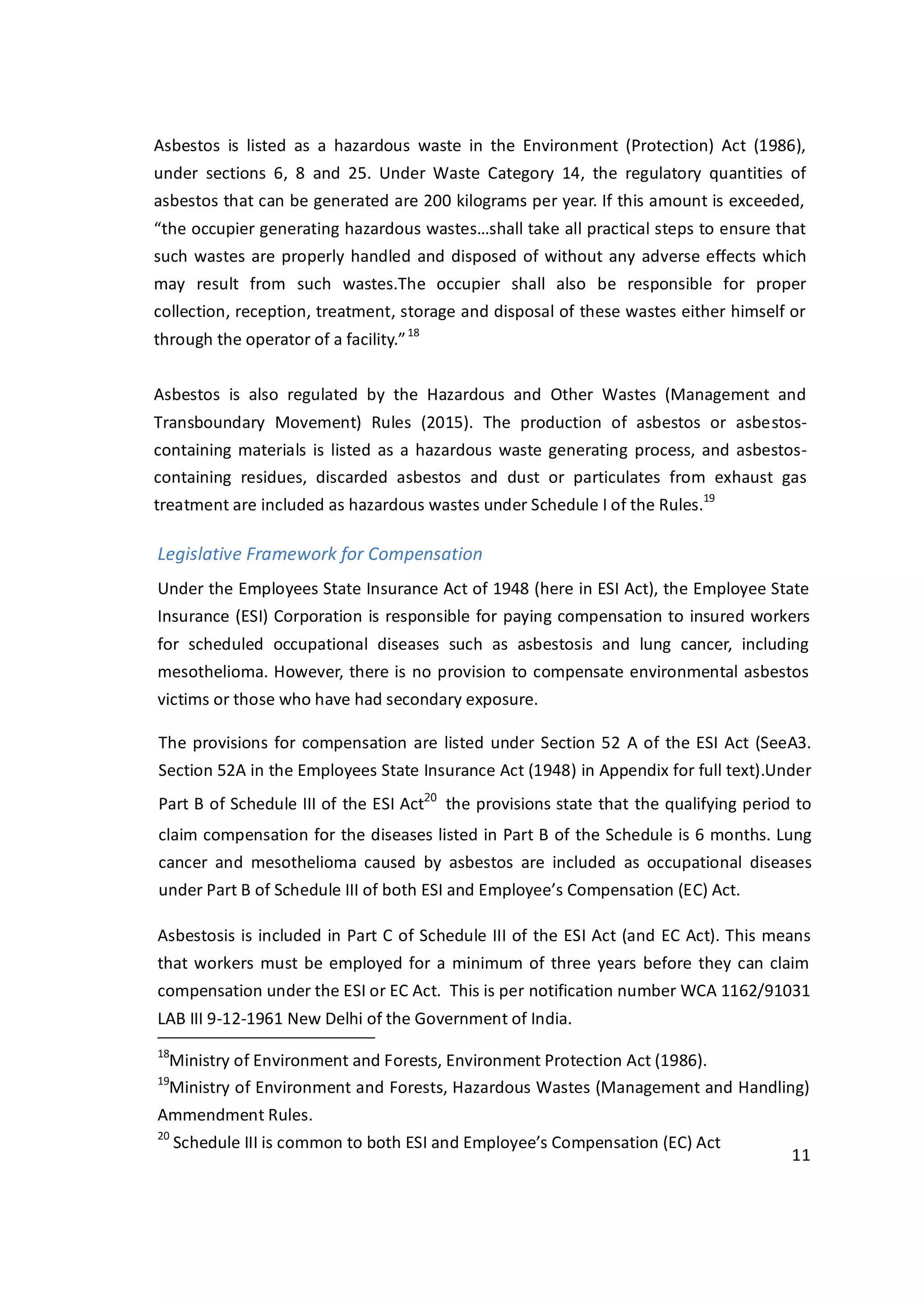 National Asbestos Profile of India | PDF