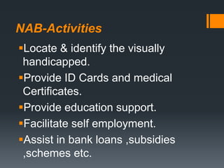 National association for blind | PPTX