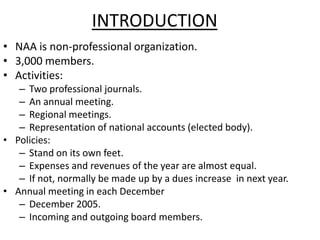 National association of accounts (naa) case study | PPTX