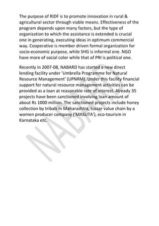 National bank for agriculture and rural developmen project for bfs | PDF