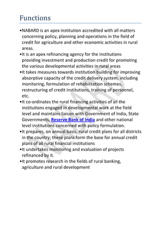 National bank for agriculture and rural developmen project for bfs | DOCX