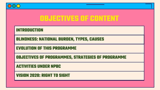 national blindness control programme.pptx | Eye and Vision Conditions ...
