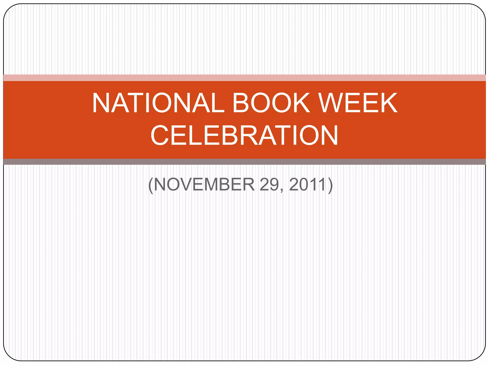 National book week celebration | PPTX