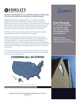 National Brochure Fntc | PDF | Home Financing | Personal Debt