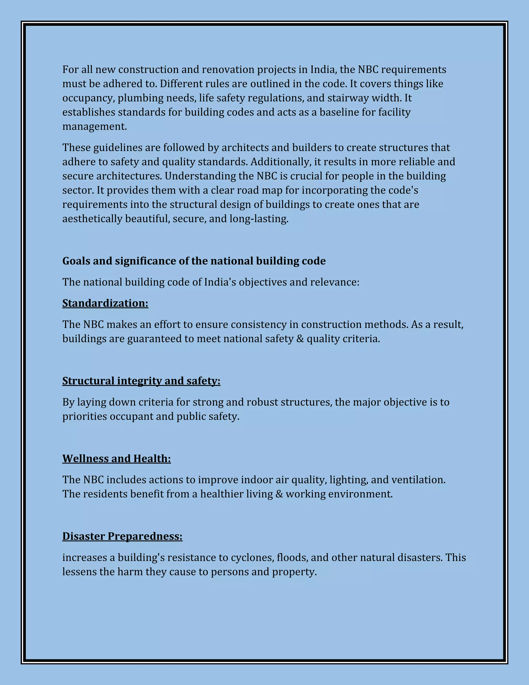 National Building Code of India- Assuring High Standards of Safety.pdf