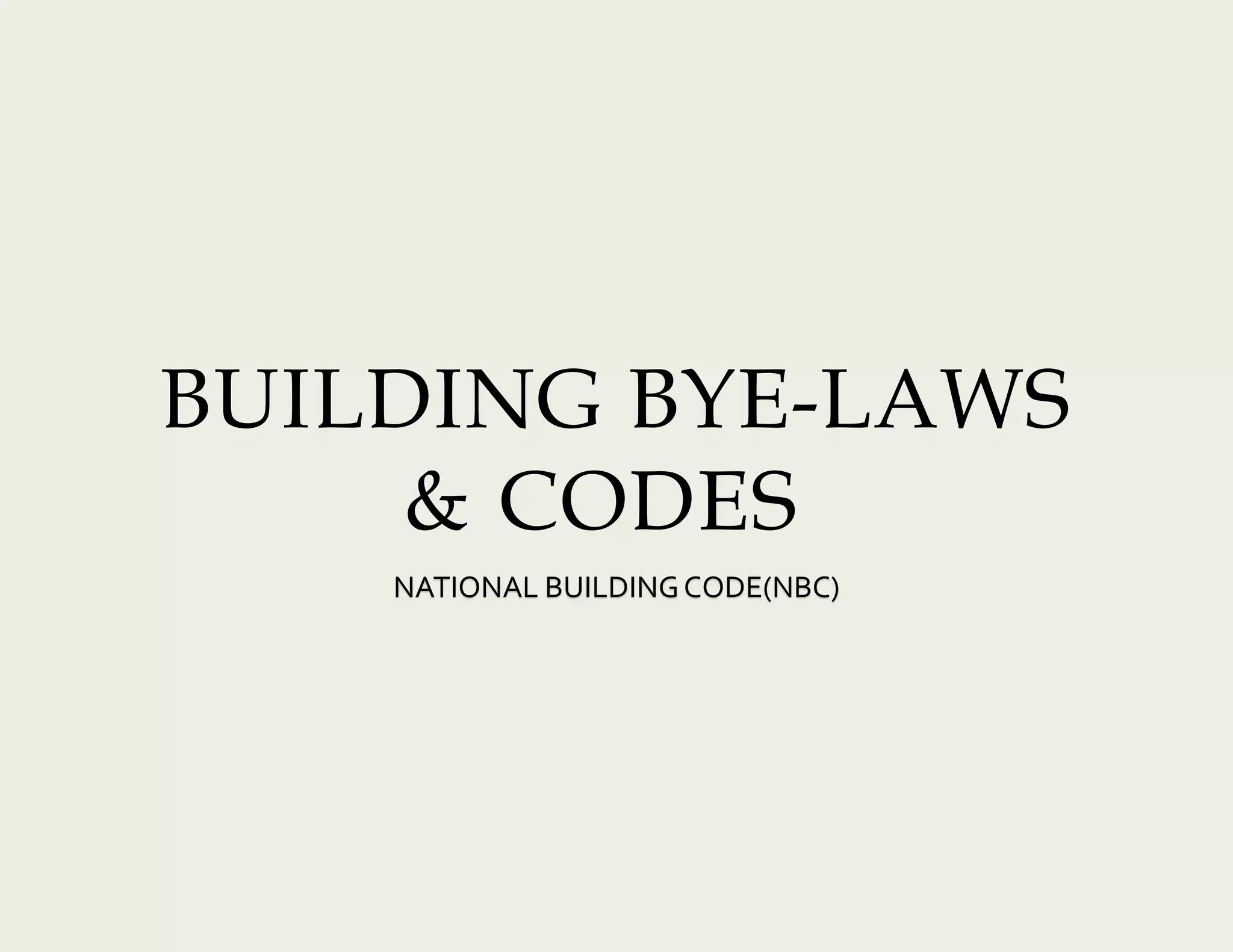 National building codes | PPTX