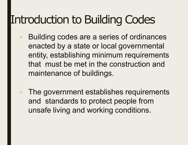 National building codes | PPTX