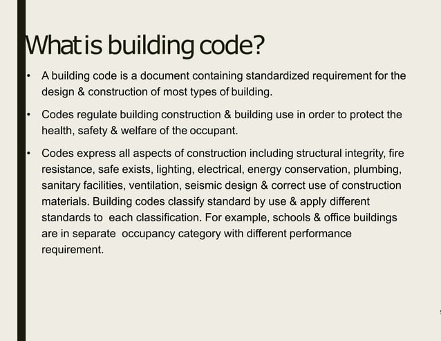 National building codes | PPTX