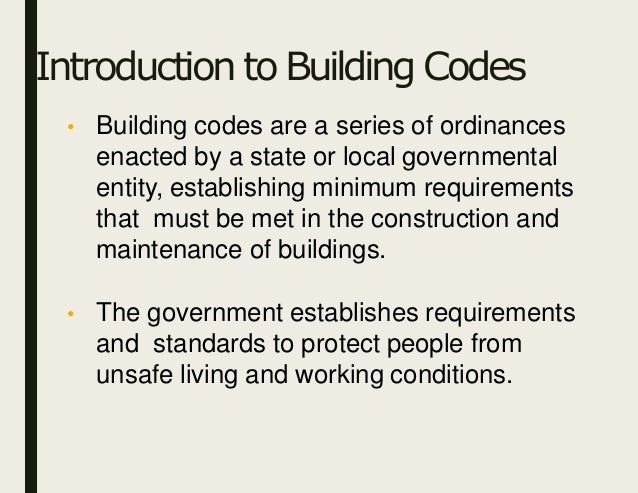 National building codes