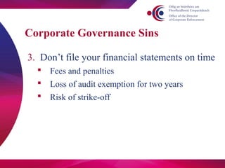 10 most common corporate governance sins, and how to avoid them | PPT