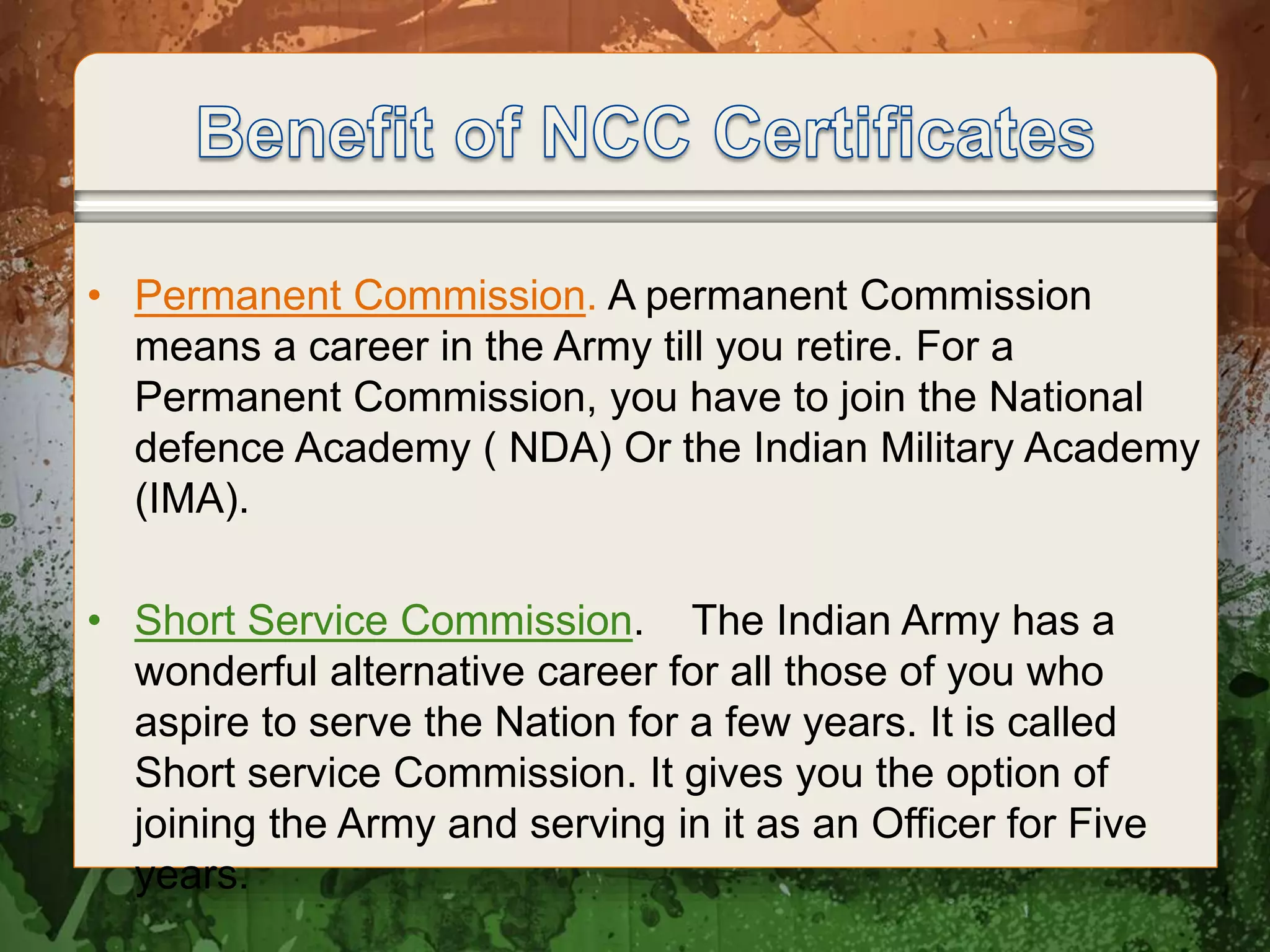 National Cadet Corps (NCC) | PPTX