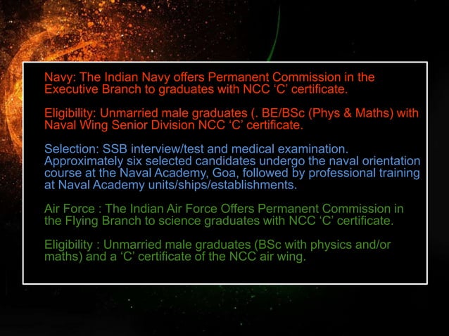 National Cadet Corps (NCC) | PPTX | Sports