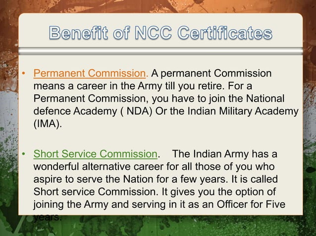 National Cadet Corps (NCC) | PPTX | Sports