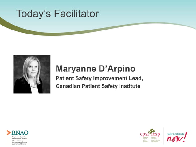 Canadian Falls Prevention Audit Month 2015 - Results | PPT