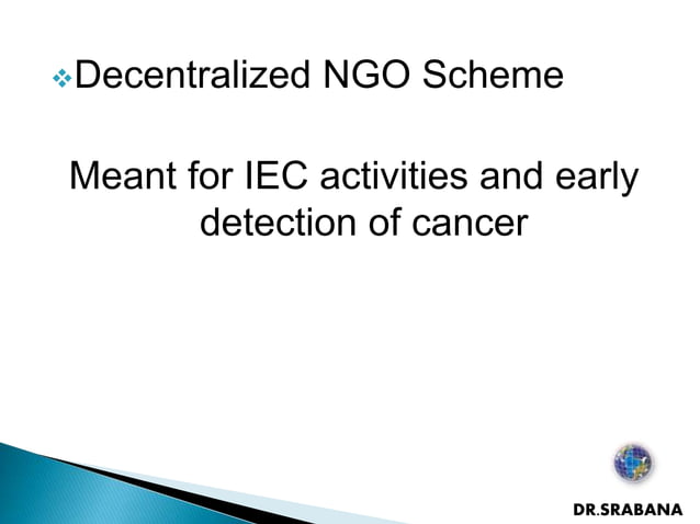 National cancer control programme | PPTX