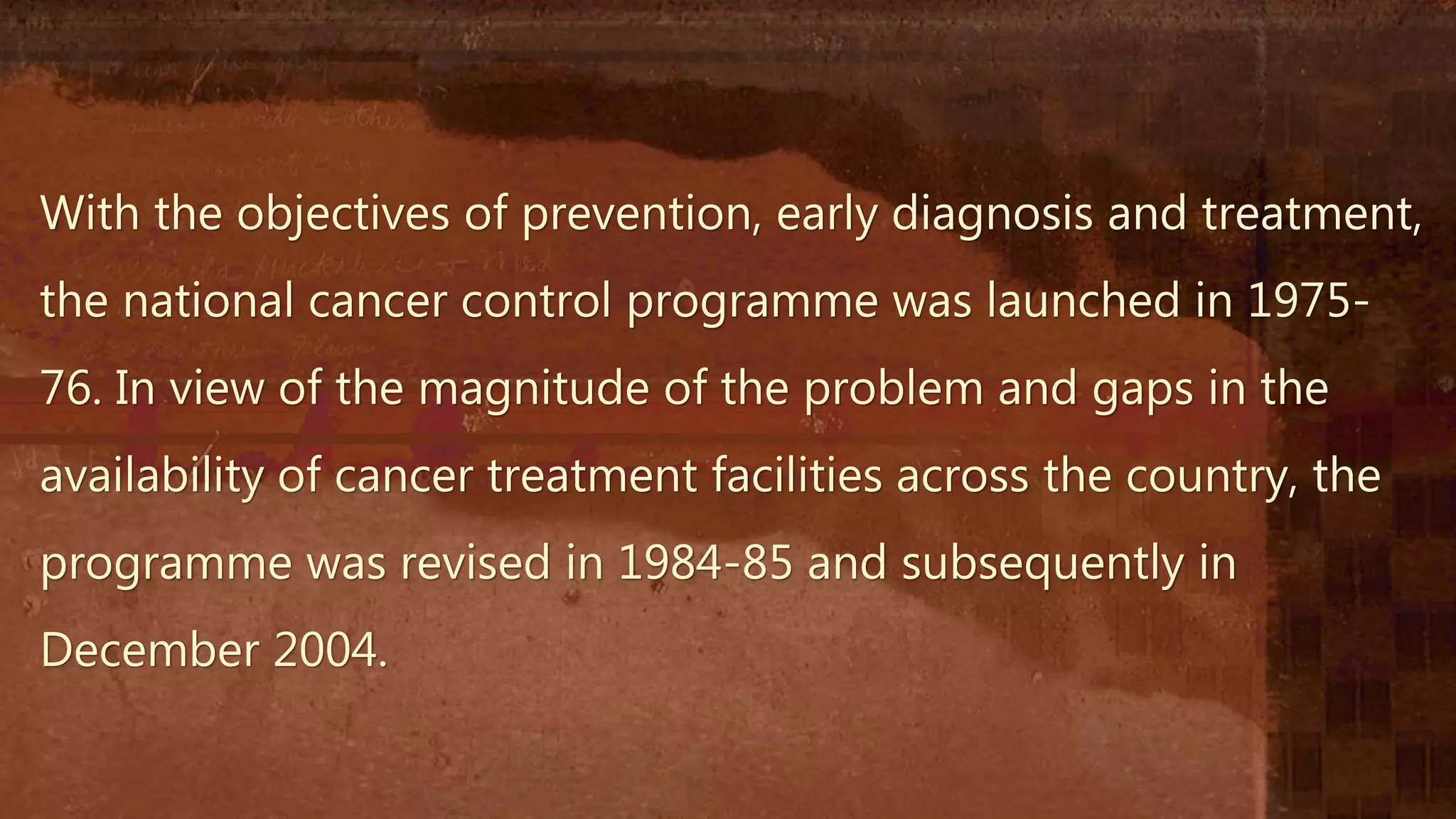 National cancer control programme | PPTX