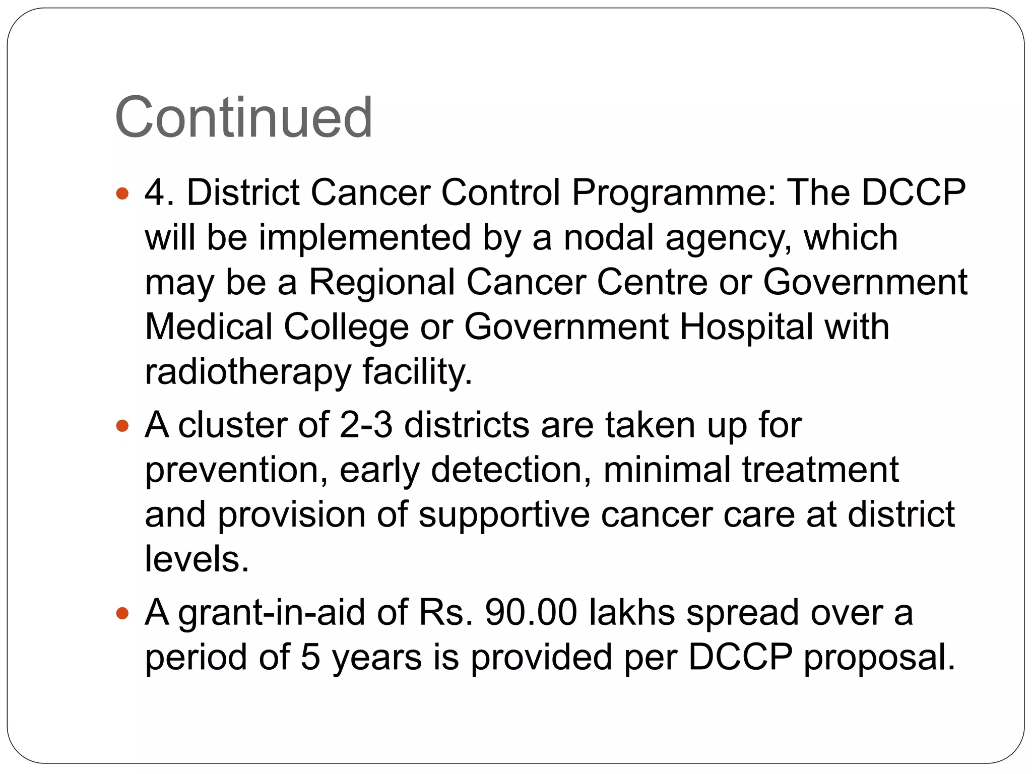 National cancer control programme | PPTX