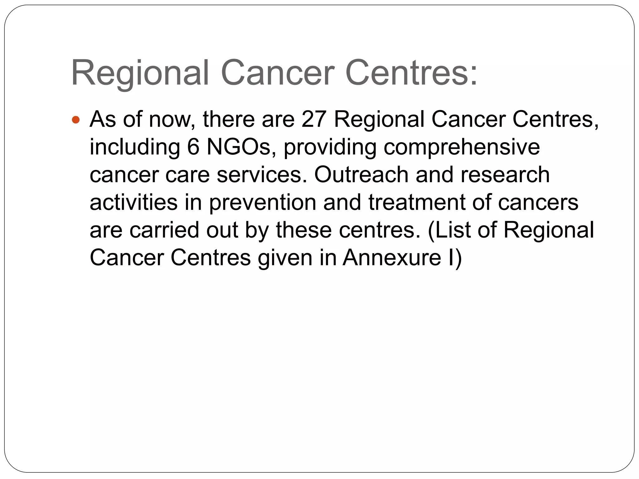 National cancer control programme | PPTX