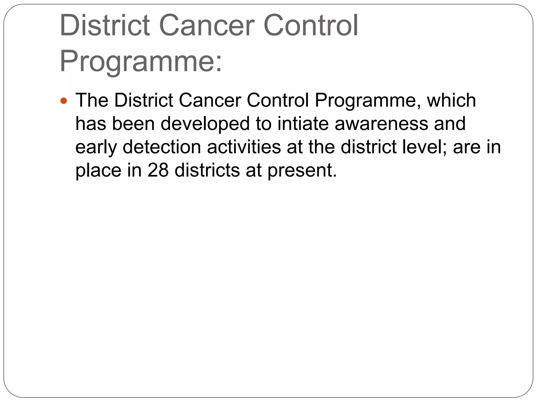 National cancer control programme | PPTX