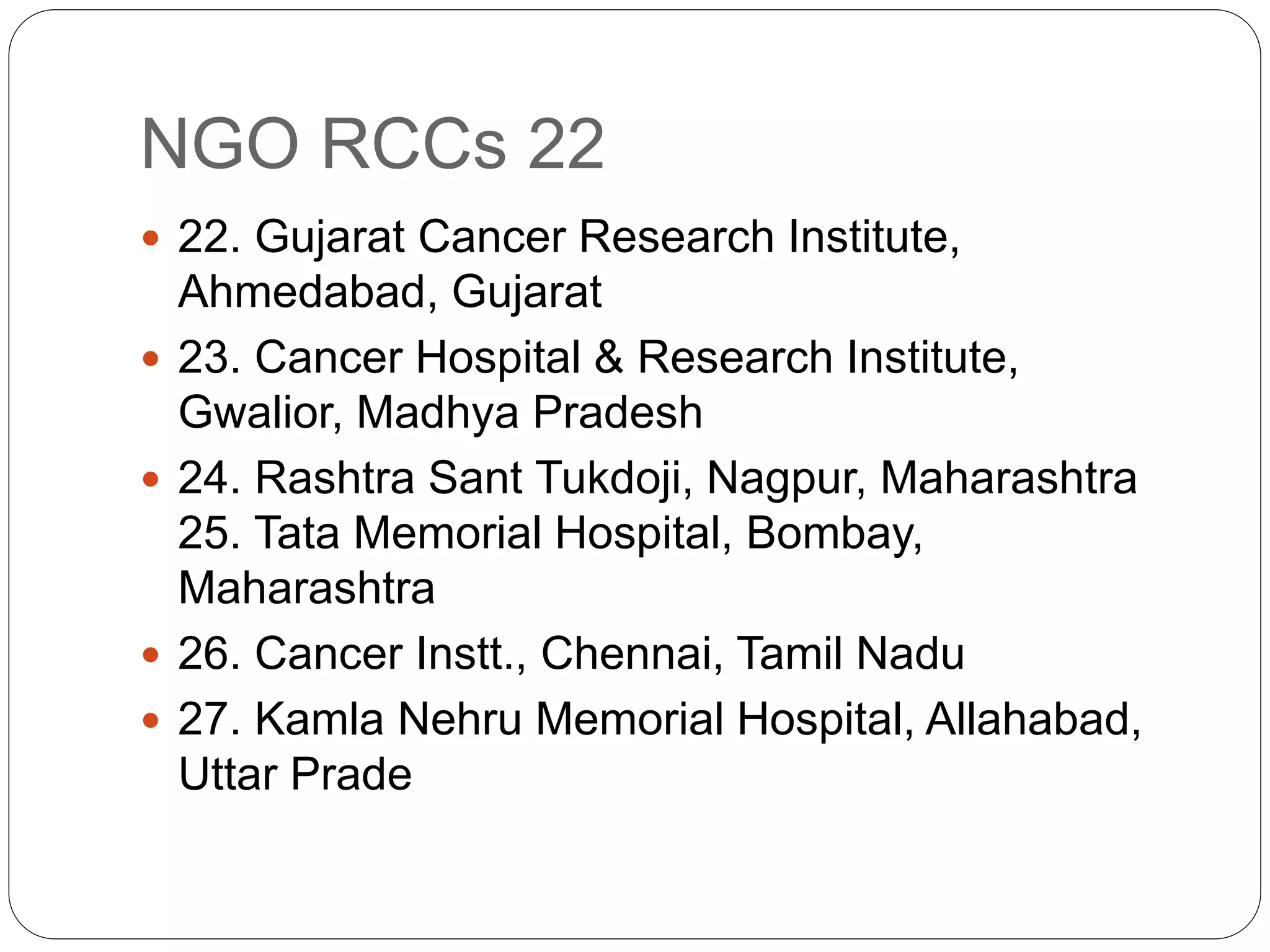National cancer control programme | PPTX
