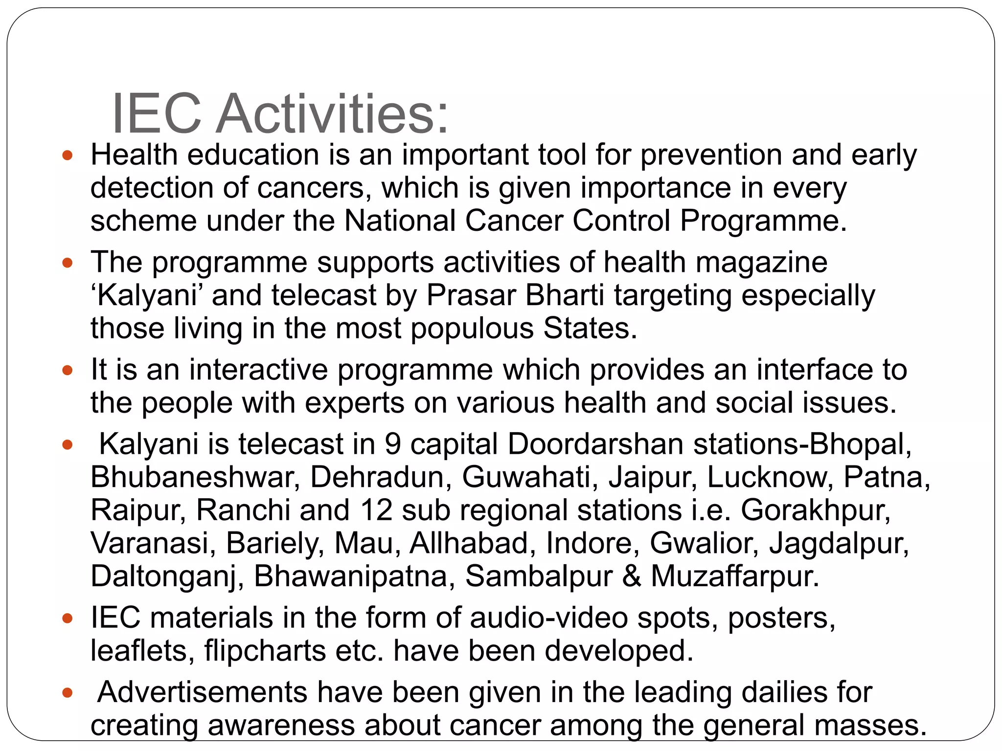 National cancer control programme | PPTX