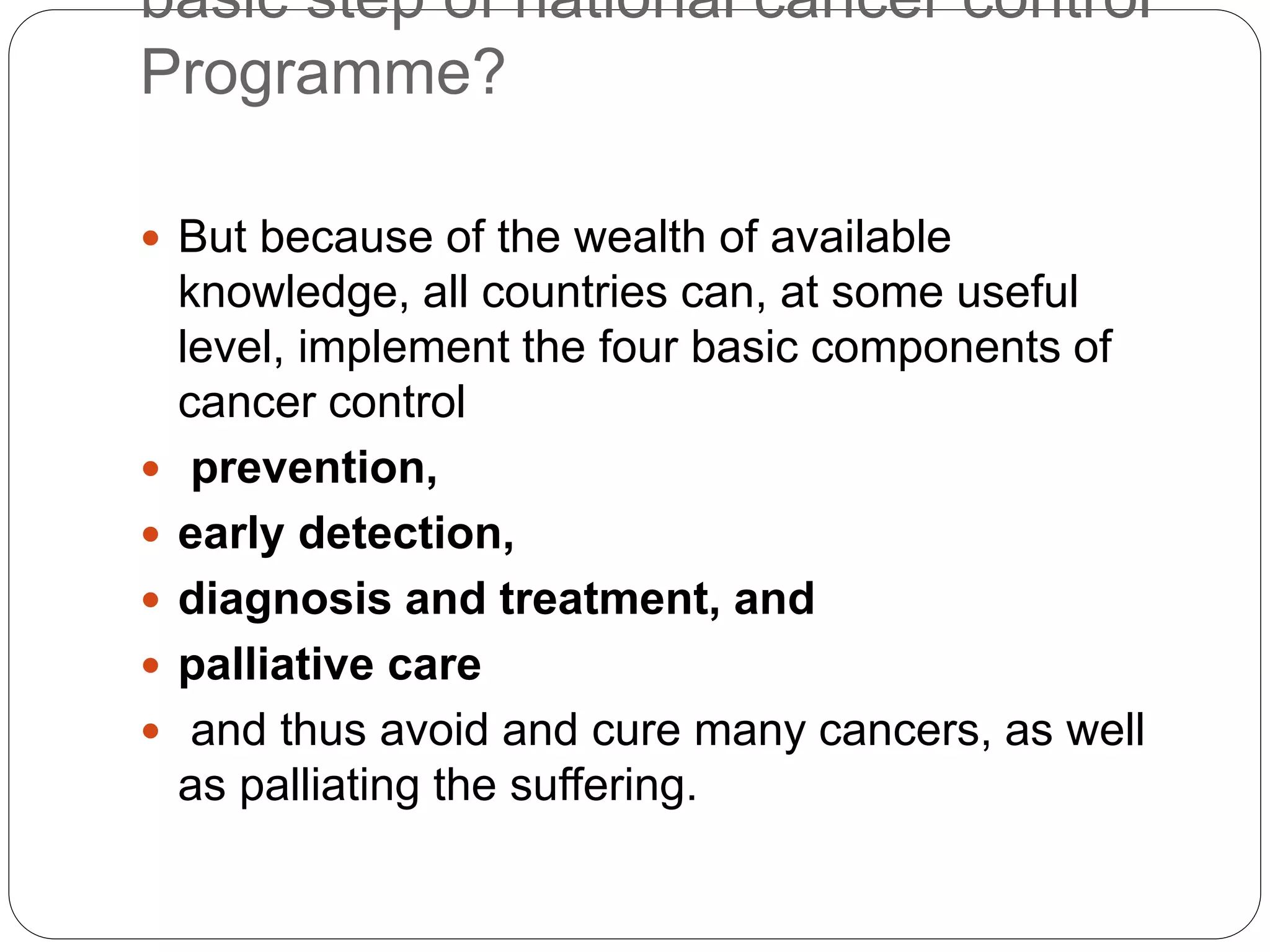 National cancer control programme | PPTX