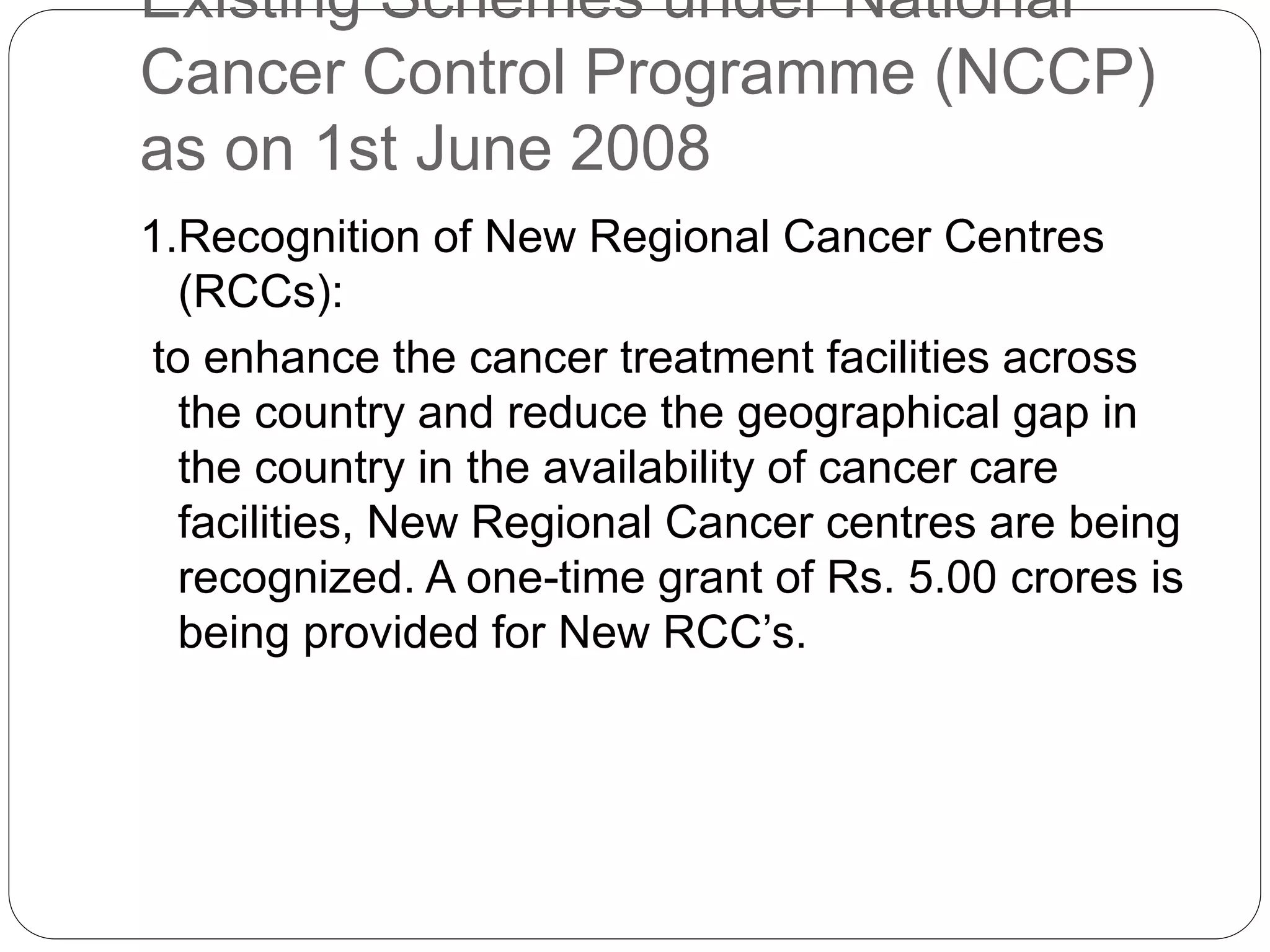 National cancer control programme | PPTX