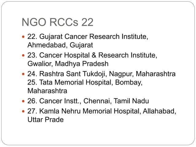 National cancer control programme | PPTX | Cancer | Diseases and Conditions