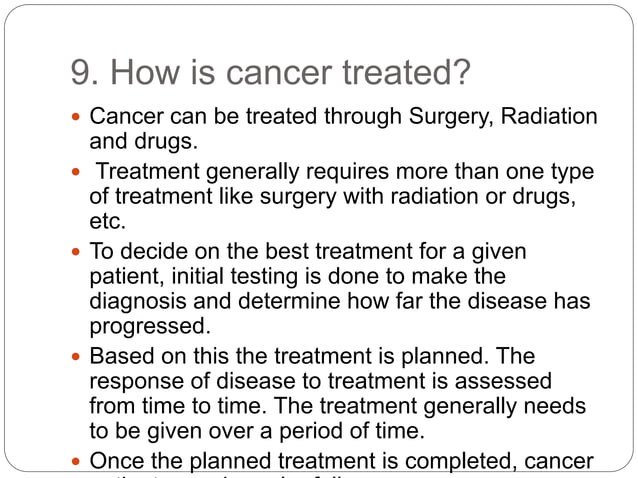 National cancer control programme | PPTX | Cancer | Diseases and Conditions